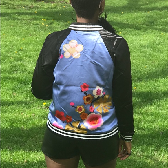 Alice Blue | Jackets & Coats | Arrived Alice Blue Bailey Bomber Jacket ...